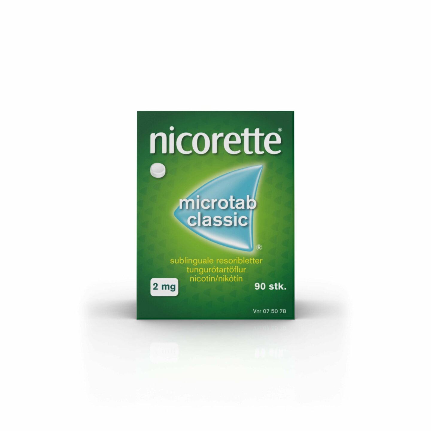 Nicorette Microtab Classic 2mg 90stk | Lyfjaval.is