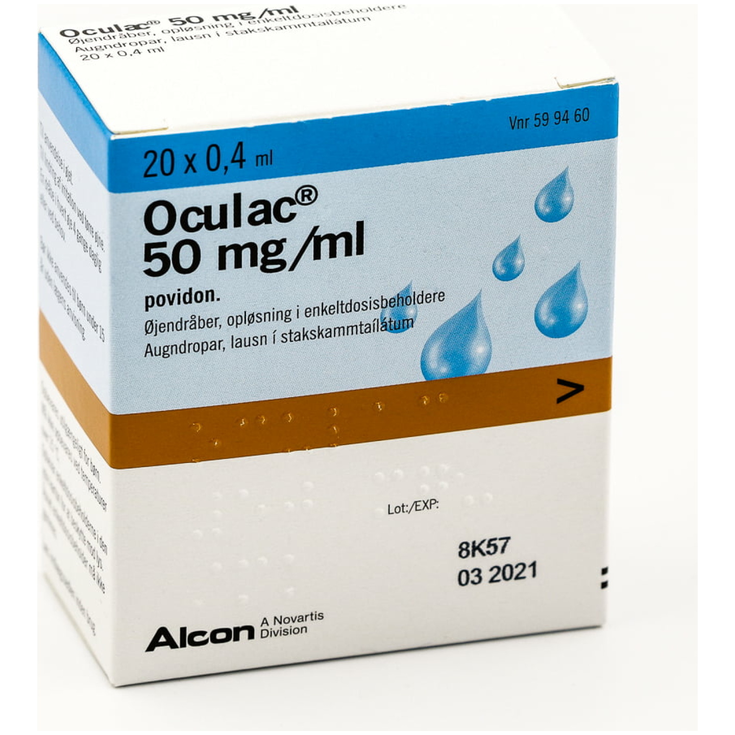 Oculac án rotvarnar 50mg/ml 0.4ml | Lyfjaval.is