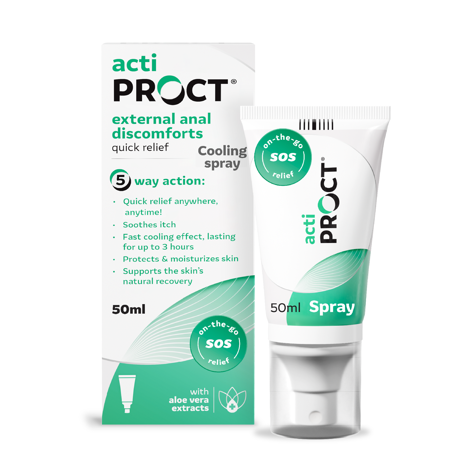 ActiProct Gyllinæðar Sprey 50 ml. - Lyfjaval.is